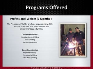 TWS Tulsa Welding, HVAC/R & Electrical Distance Presentation | PPT