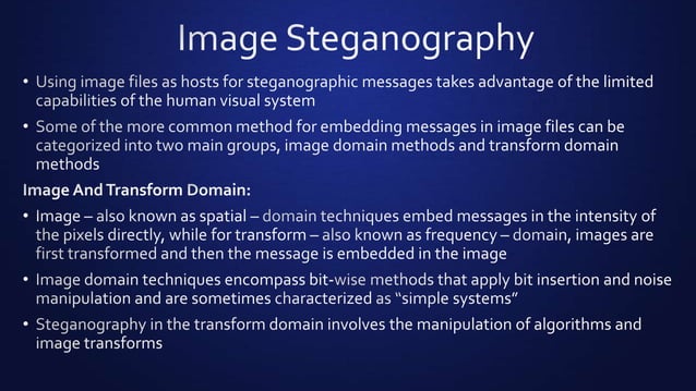 Steganography - A smart way to hide data | PPT