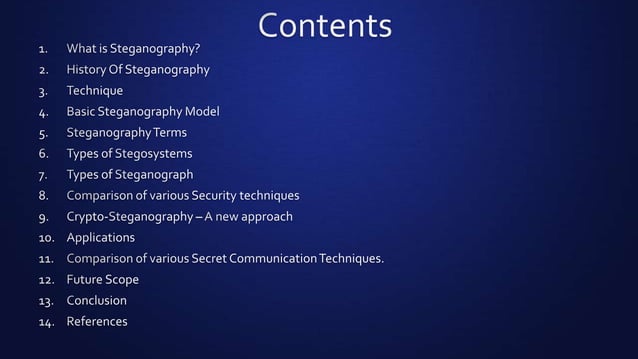 Steganography - A smart way to hide data | PPT