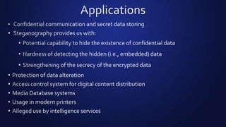 Steganography - A smart way to hide data | PPT