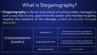 Steganography - A smart way to hide data | PPT