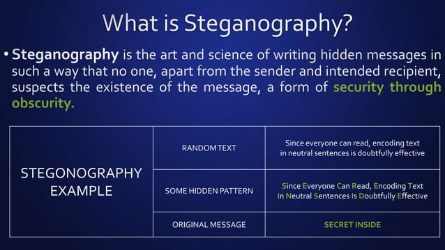Steganography - A smart way to hide data | PPT