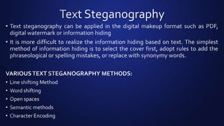 Steganography - A smart way to hide data | PPT
