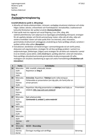 Steg 4 planering HT-12 | PDF