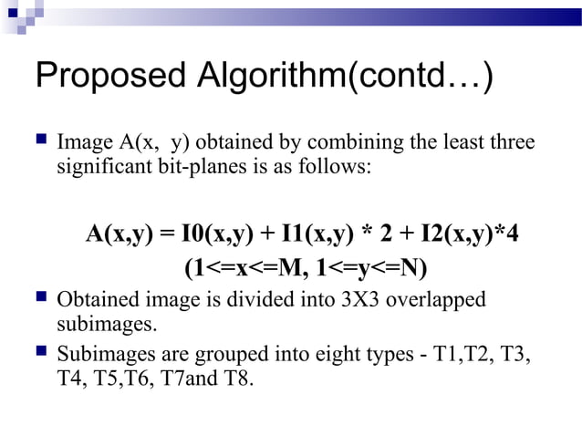 Steganalysis of lsb matching steganography | PPT