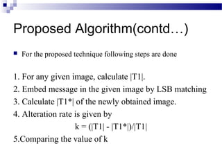 Steganalysis of lsb matching steganography | PPT | Photo Editing ...