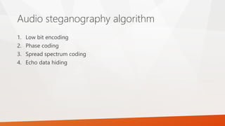 Steganalysis ppt | PPTX