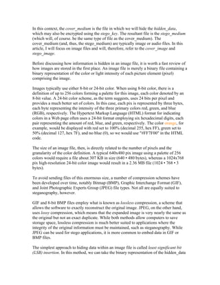 Steganography | DOC | Internet | Computing