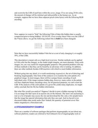 Steganography | DOC | Internet | Computing