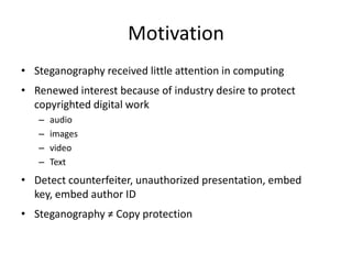 Steganography | PPT