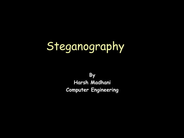 Steganography | PDF | Computing | Technology & Computing