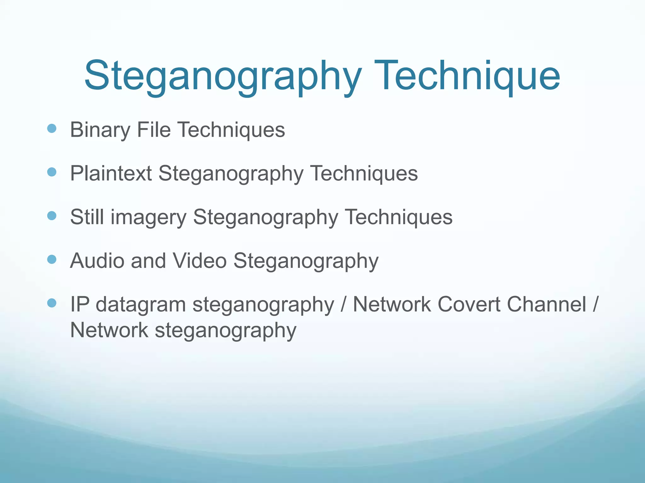 Steganography Tool & Steganography Detection Tool - Presentation | PPTX
