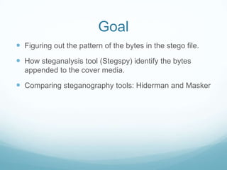 Steganography Tool & Steganography Detection Tool - Presentation | PPTX