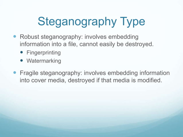 Steganography Tool & Steganography Detection Tool - Presentation | PPTX