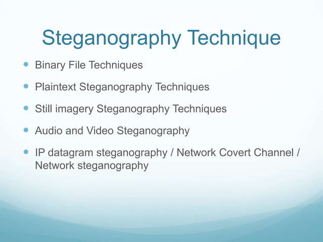 Steganography Tool & Steganography Detection Tool - Presentation | PPTX