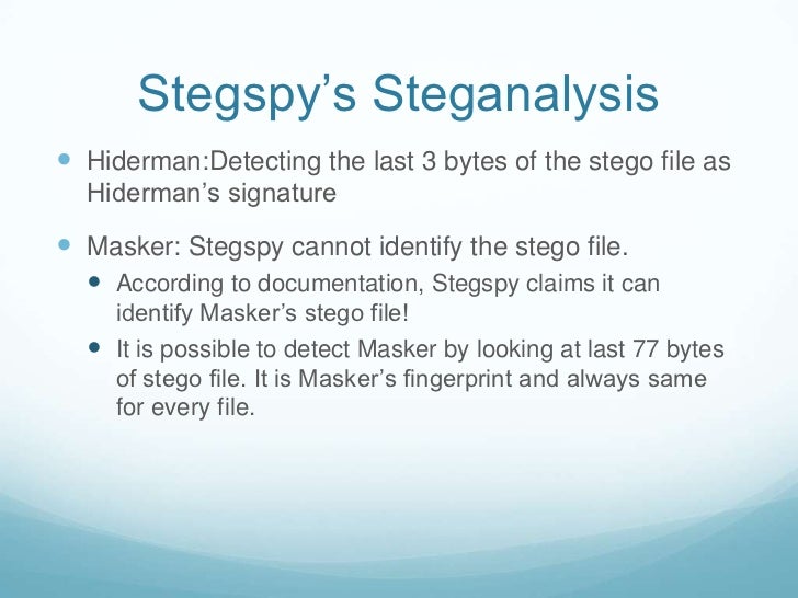 Steganography Tool And Steganography Detection Tool Presentation