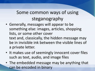 Steganography | PPTX
