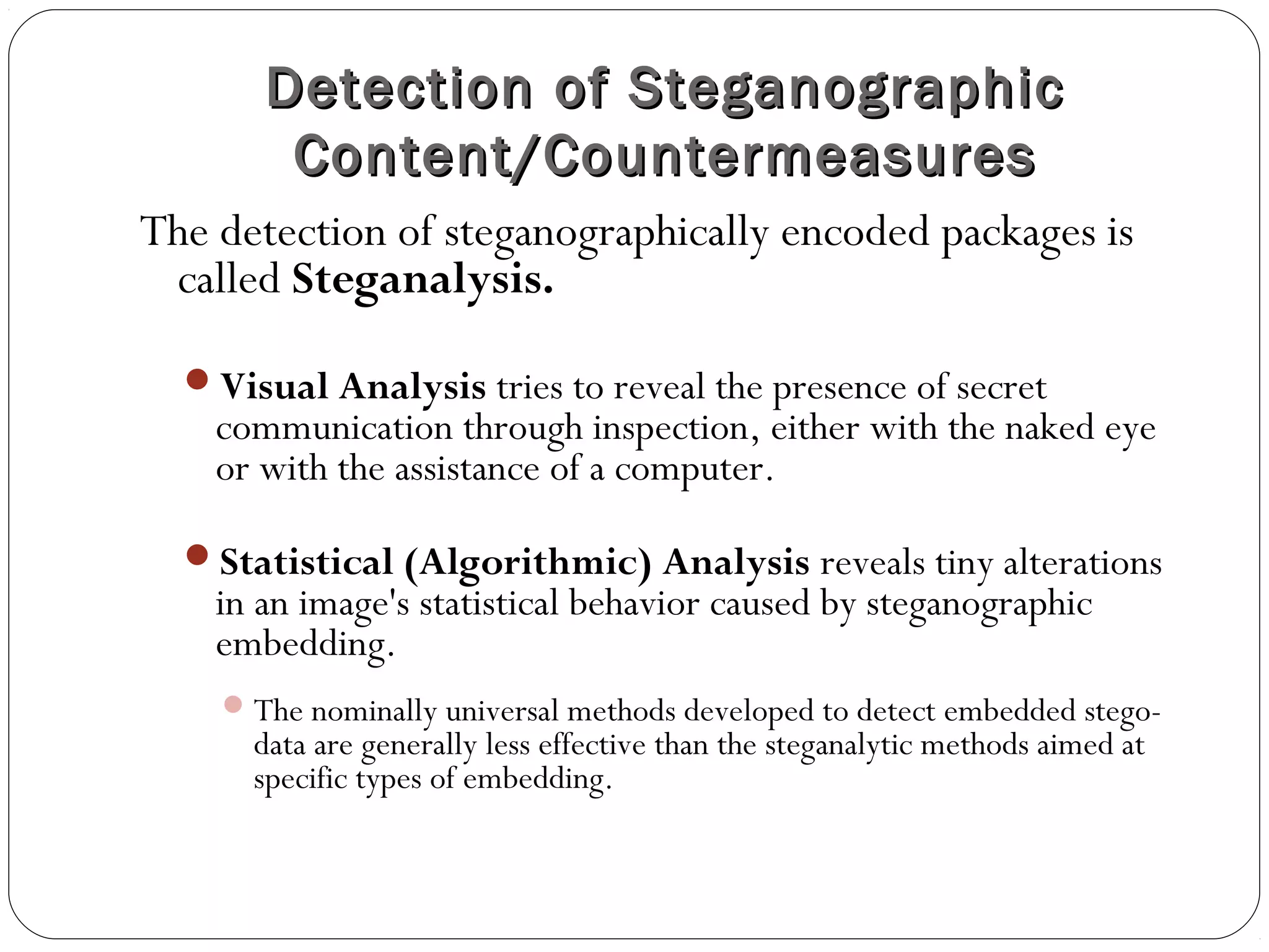 Steganography ppt | PPT