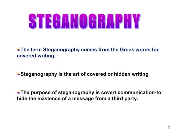 Steganography | PPT