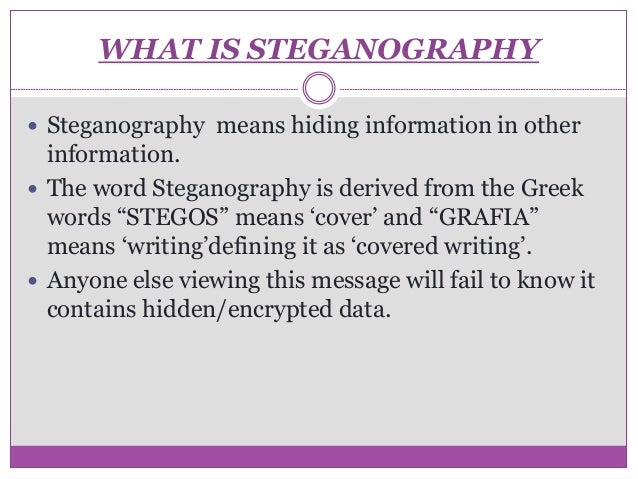 Steganography ppt