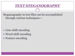 Steganography | PPTX