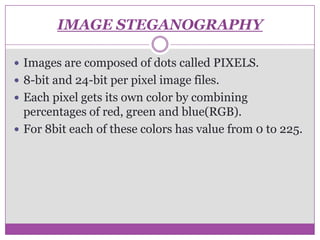 Steganography | PPTX | Digital Audio | Computer Software and Applications