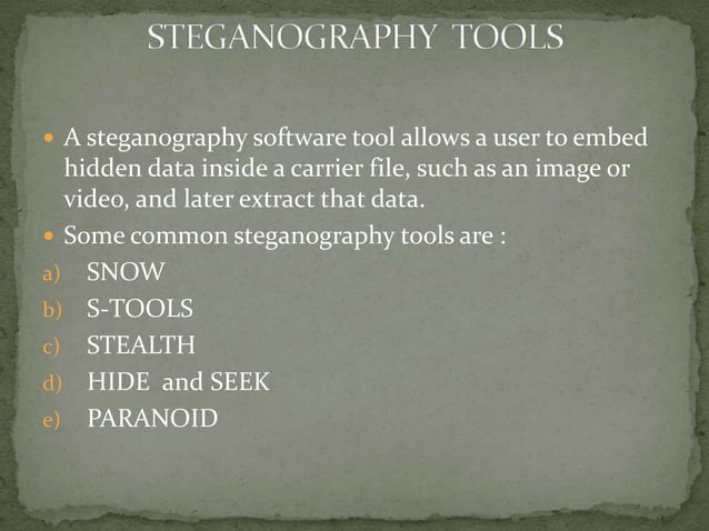 Steganography | PPT
