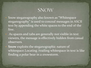 Steganography | PPTX