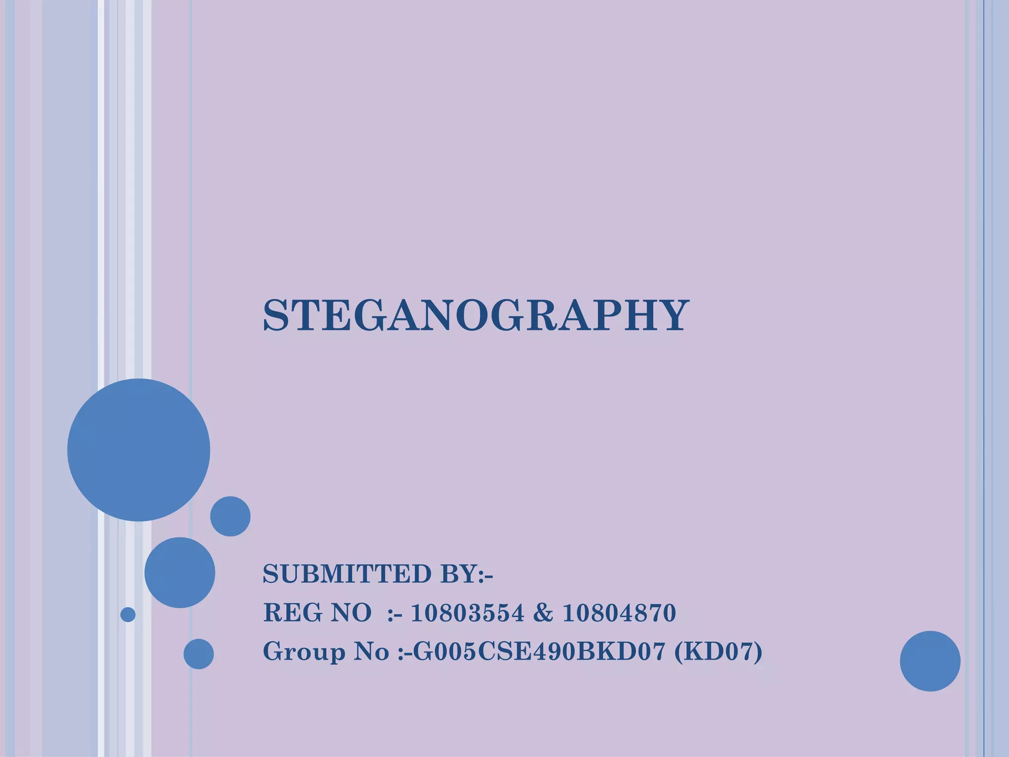 Steganography | PPT | Programming Languages | Computing