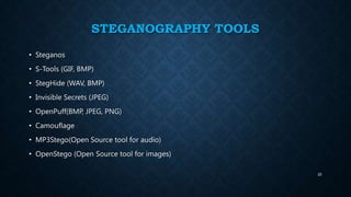 Steganography(Presentation) | PPTX