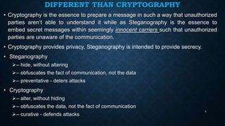 Steganography(Presentation) | PPTX