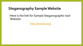 Steganography | PPTX