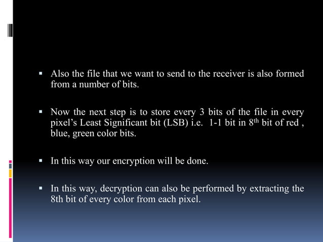 Steganography with RSA Algorithm | PPT