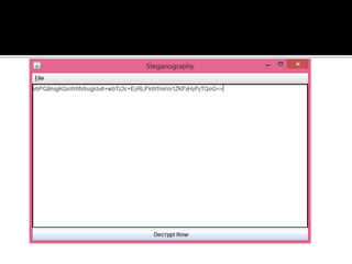 steganography using genetic algorithm along with visual cryptography for wireless network ...