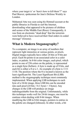 Steganography PDF | PDF