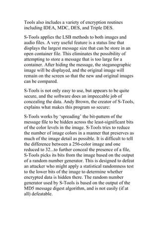 Steganography PDF | PDF | Information and Network Security | Computing