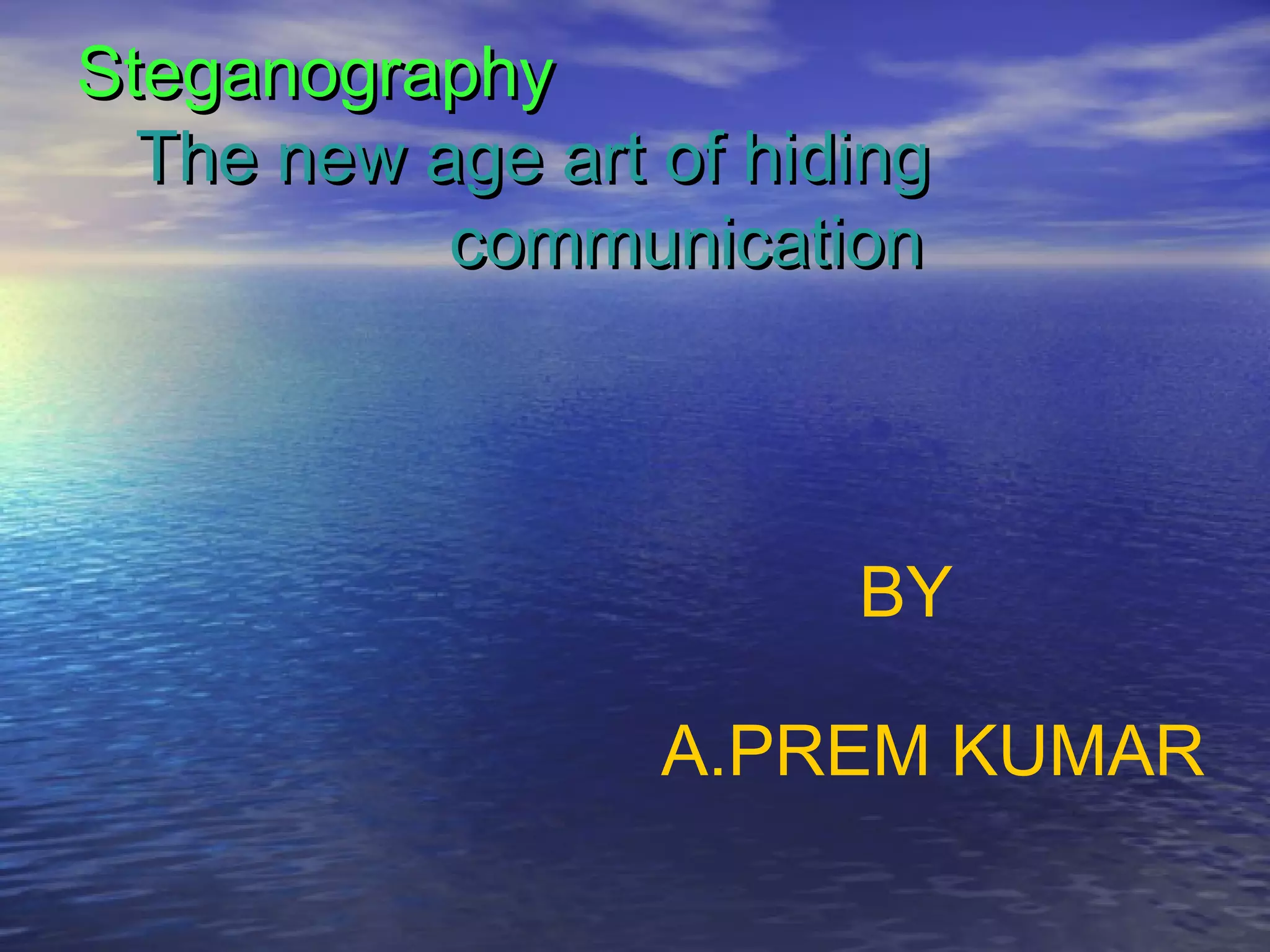 Steganography | PPT