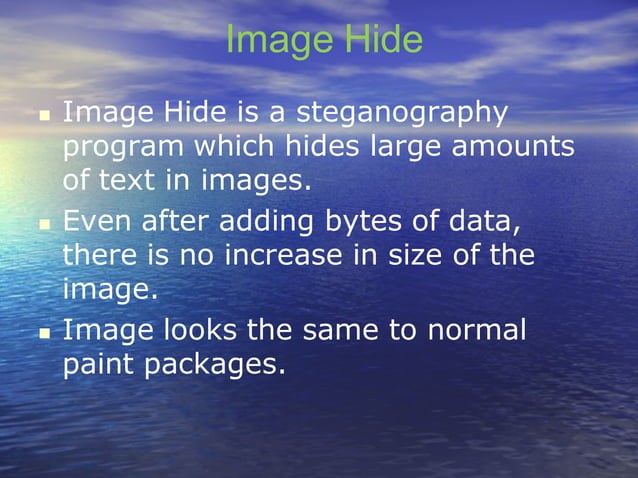 Steganography | PPT