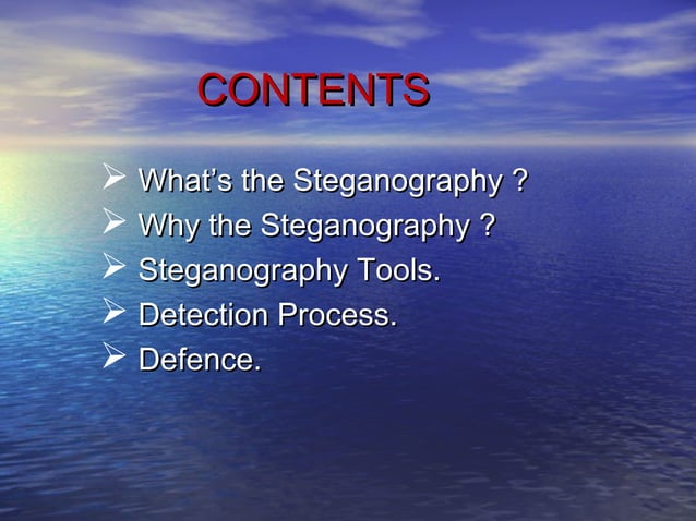 Steganography | PPT