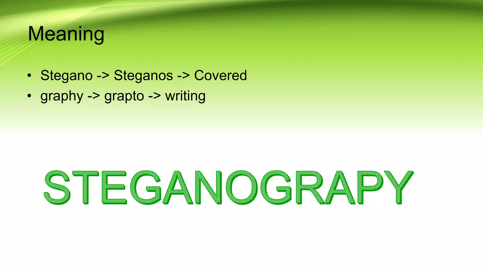 Steganography | PPT
