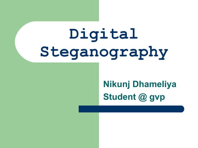 Steganography | PPT