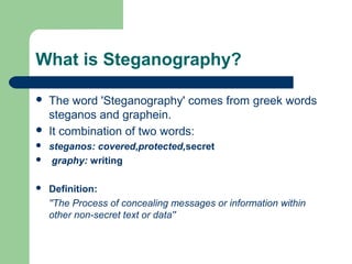 Steganography | PPT