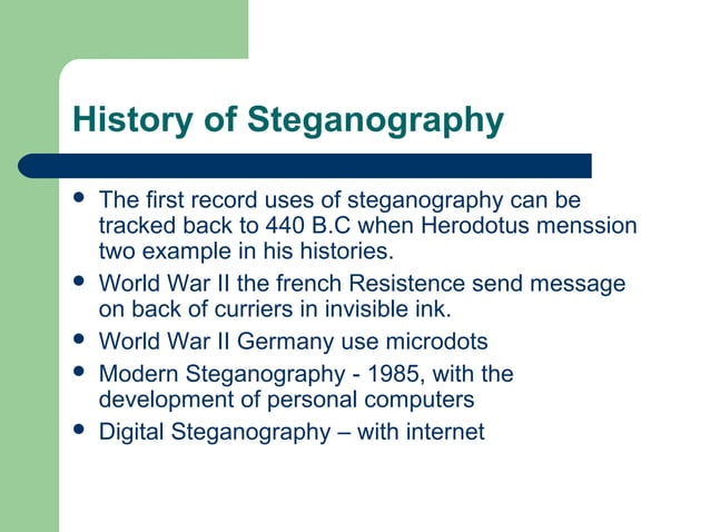 Steganography | PPT