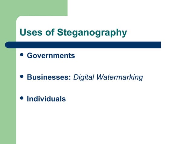 Steganography | PPT