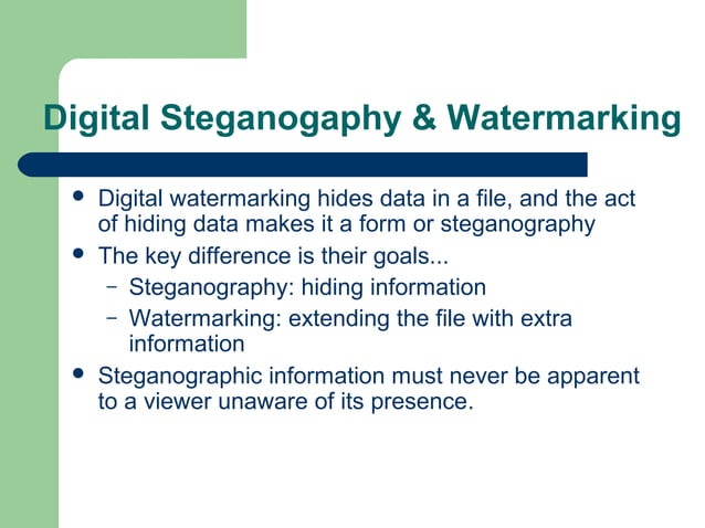 Steganography | PPT