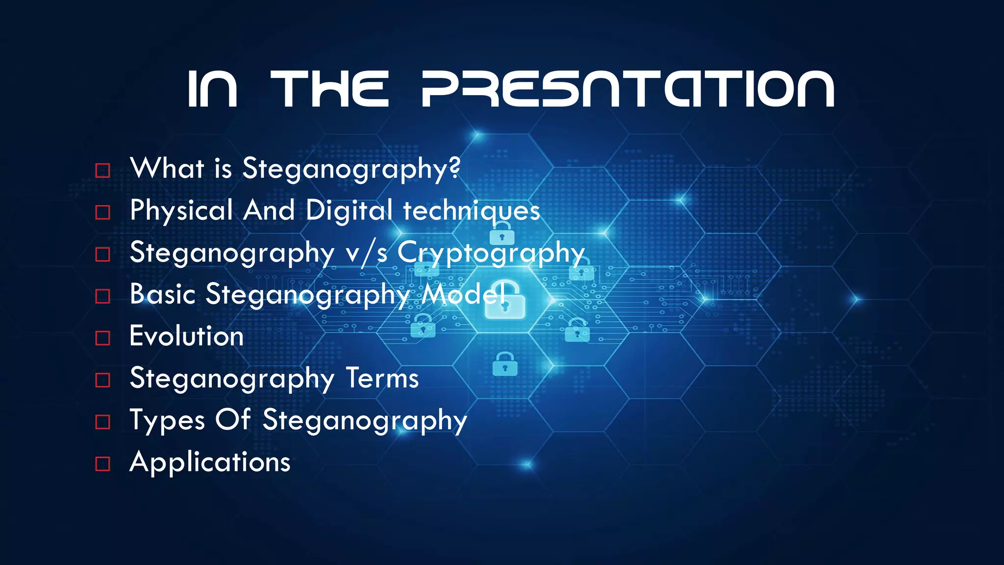 Presentation On Steganography | PDF | Digital Audio | Computer Software and Applications