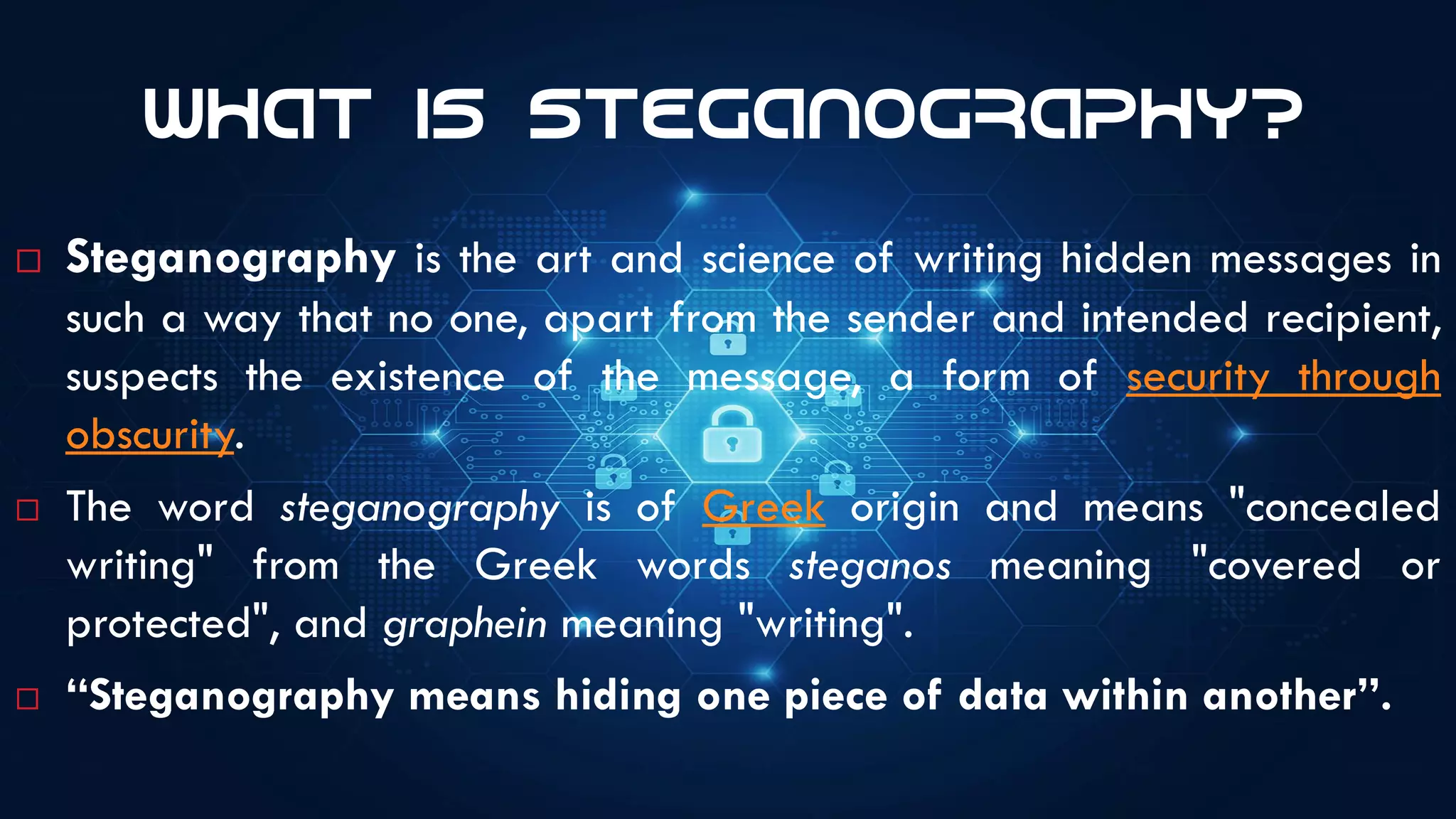 Presentation On Steganography | PDF