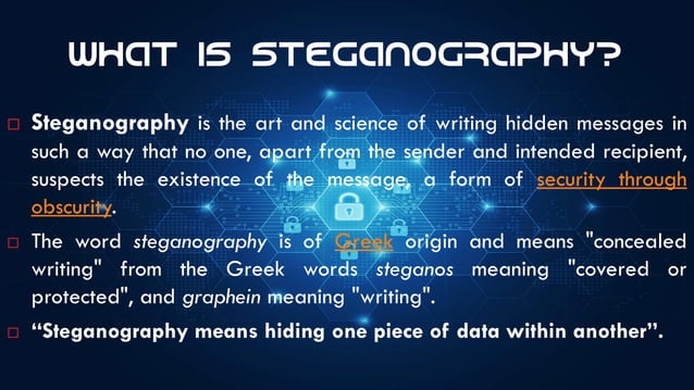 Presentation On Steganography | PDF | Digital Audio | Computer Software and Applications