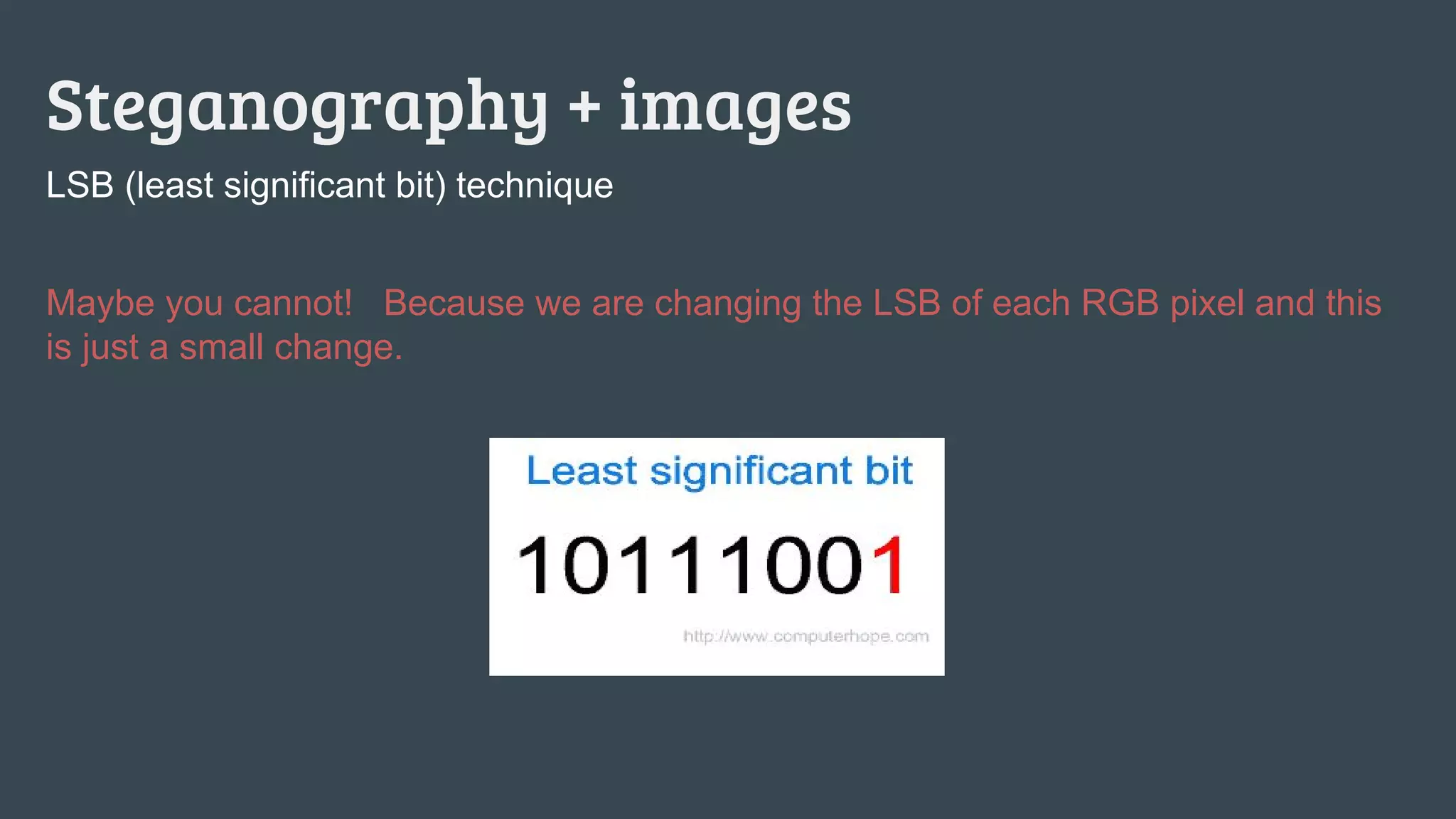 Steganography: LSB technique | PDF