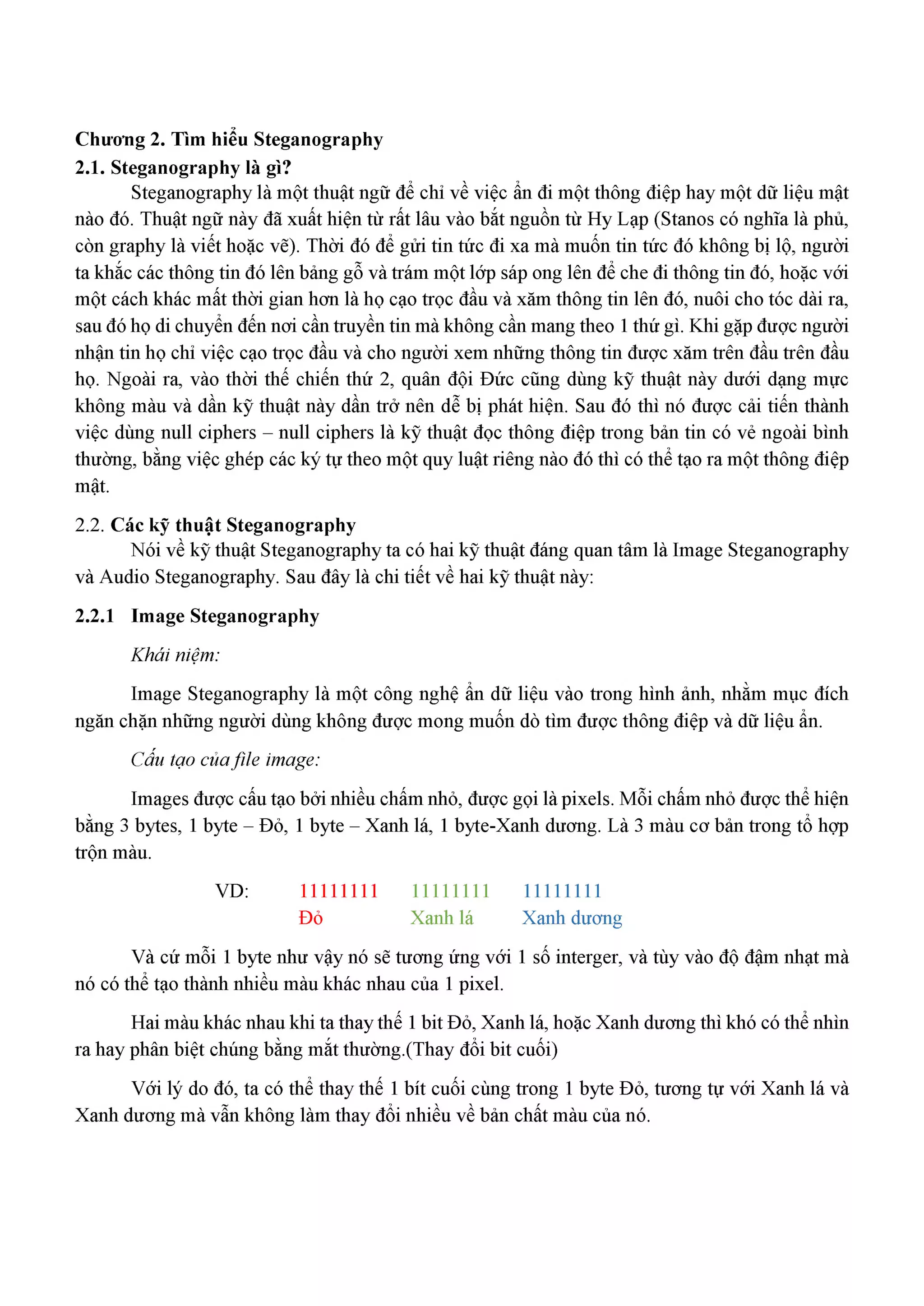 Steganography Image + audio | PDF